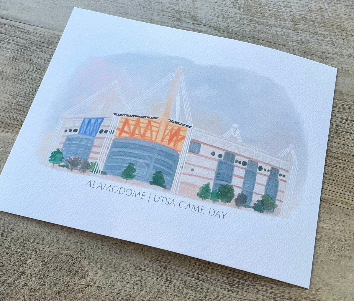 Print of Alamodome | UTSA Game Day – Painting Happy Places
